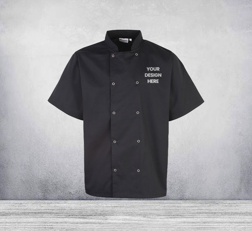 Personalised Chef Short Sleeve Jackets Same Day & Next Day Delivery Bolton
